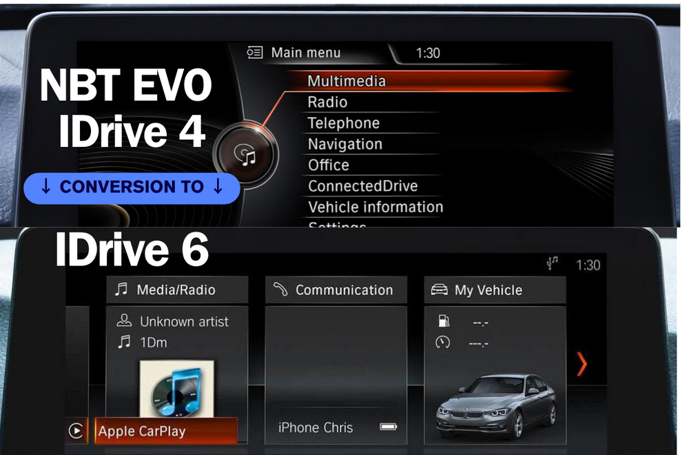 BMW NBT EVO IDrive 4 to IDrive 6 with Apple CarPlay – The Garage